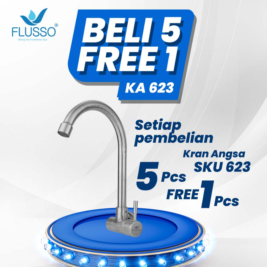 Jual FLUSSO Kran Keran Air Angsa Tembok Sink Minimalis Premium ...