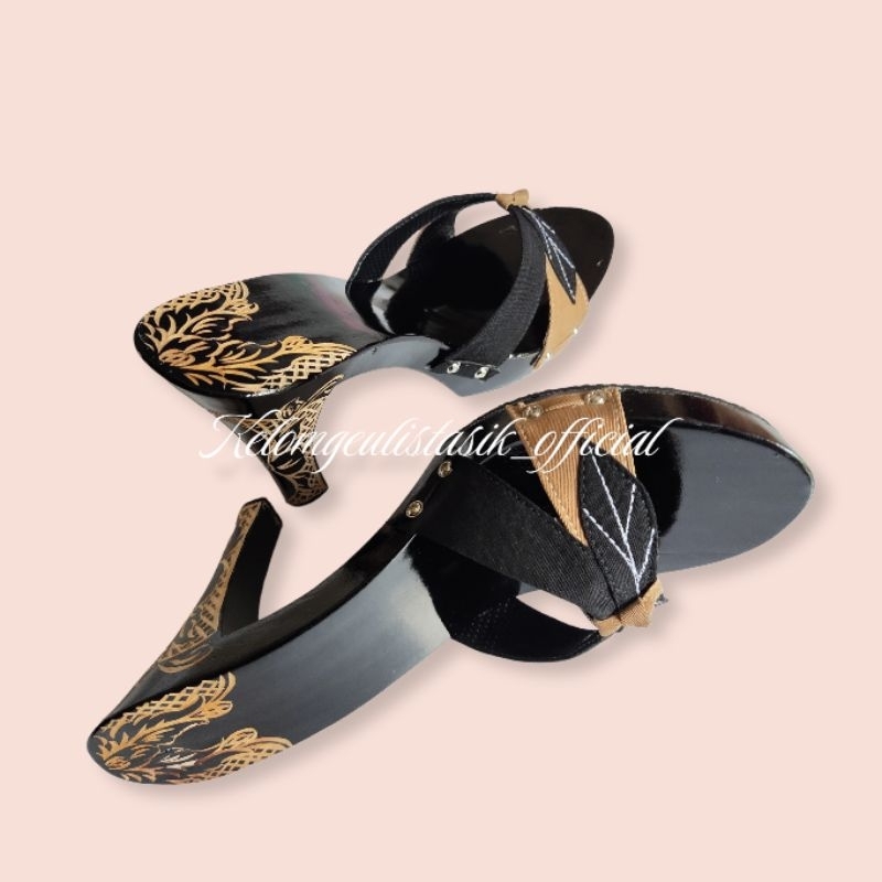 Jual Heels ukir/hels pesta/ Heels hitam/ heels wanita 7cm | Shopee ...