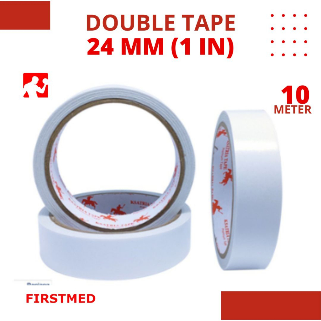 Jual DOUBLE TAPE KUAT KSATRIA LAKBAN OPP TAPE ISOLASI PEREKAT DOUBLE ...