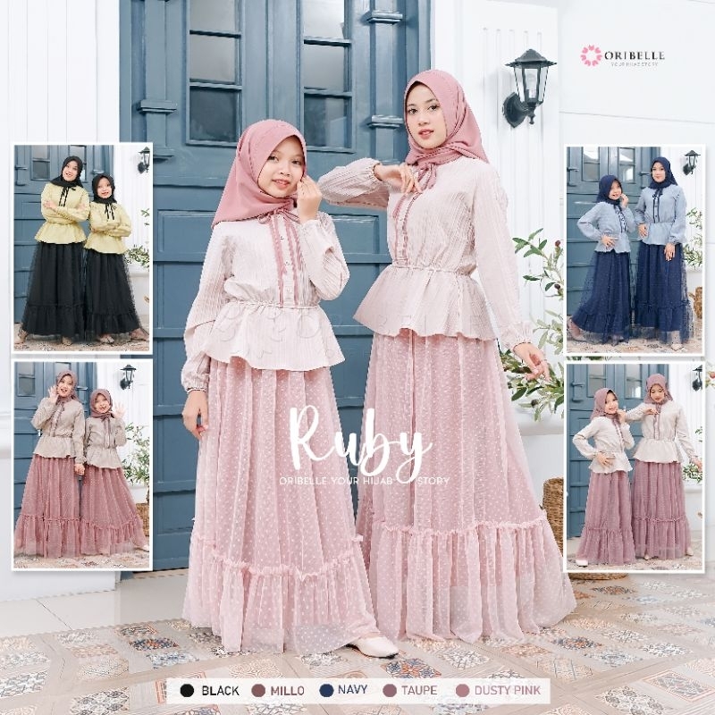 Jual RUBY ONE SET ORIBELLE ORIGINAL ROK TUTU TILE BLOUSE SET SKIRT ONE ...