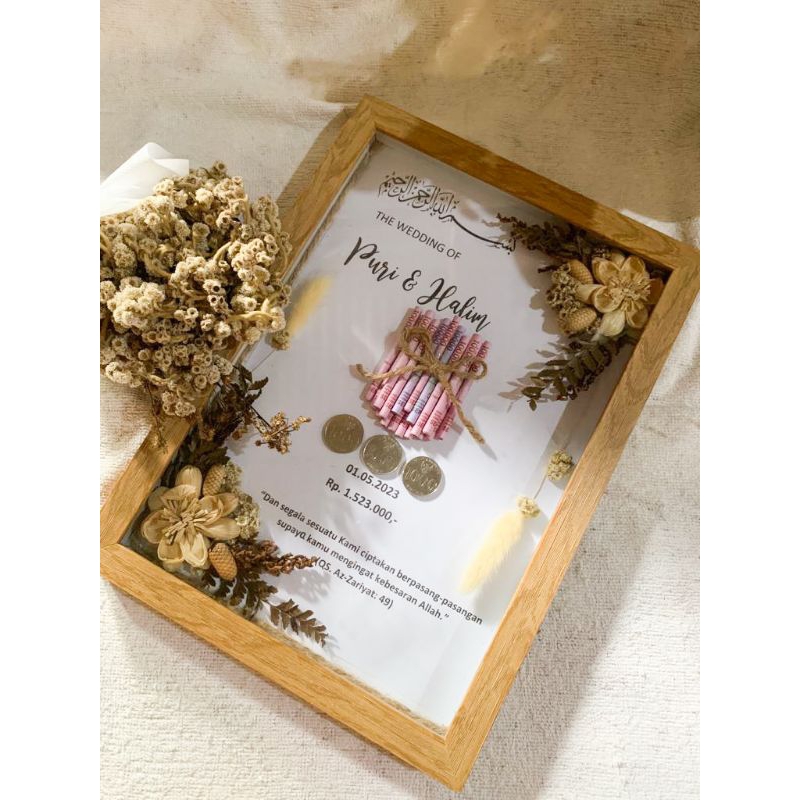 Jual Bingkai Mahar - Bingkai Mahar Pernikahan - Mahar Bunga Kering ...