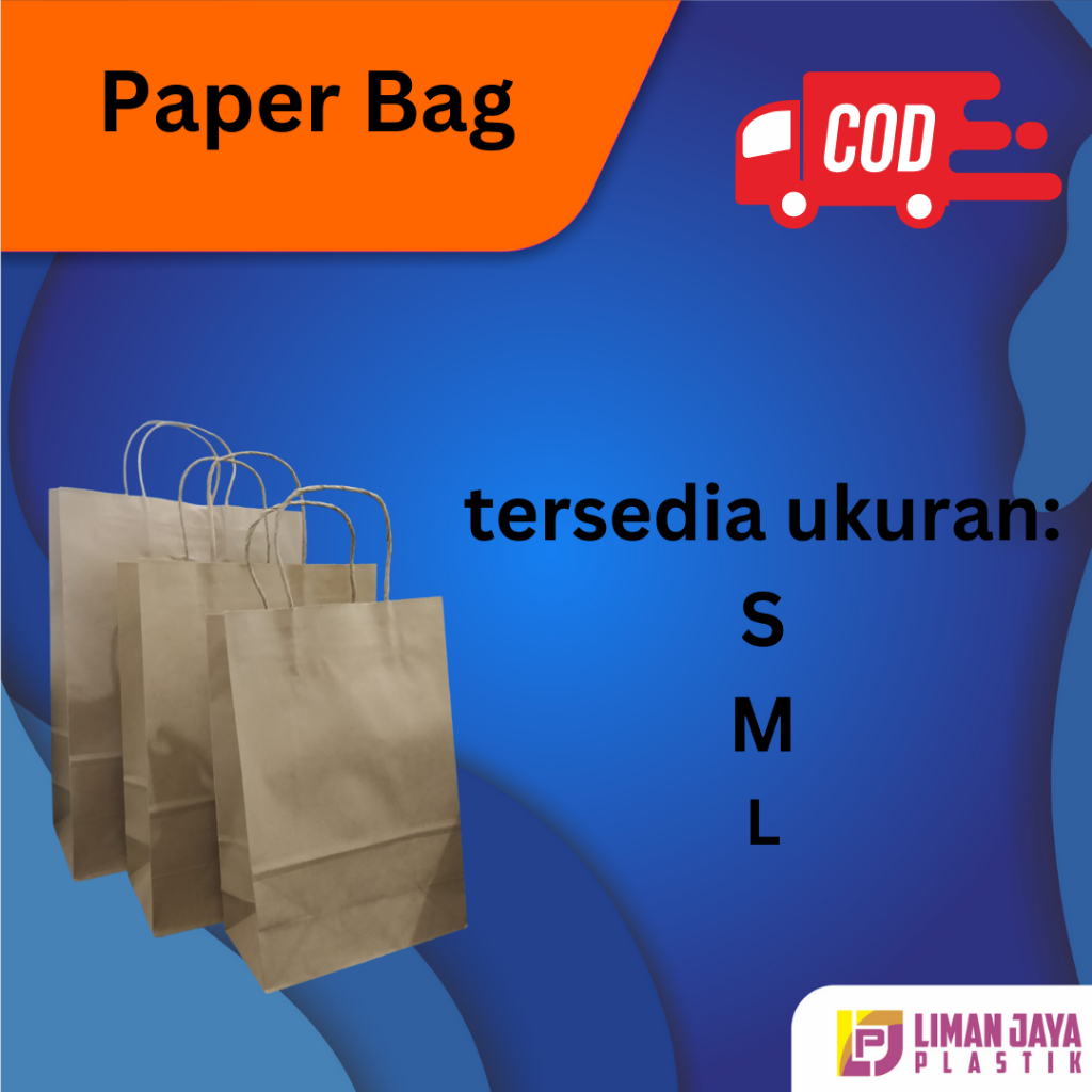Jual Paper Bag Polos Tali Kertas | Paper Bag Polos Coklat | Paper Bag ...