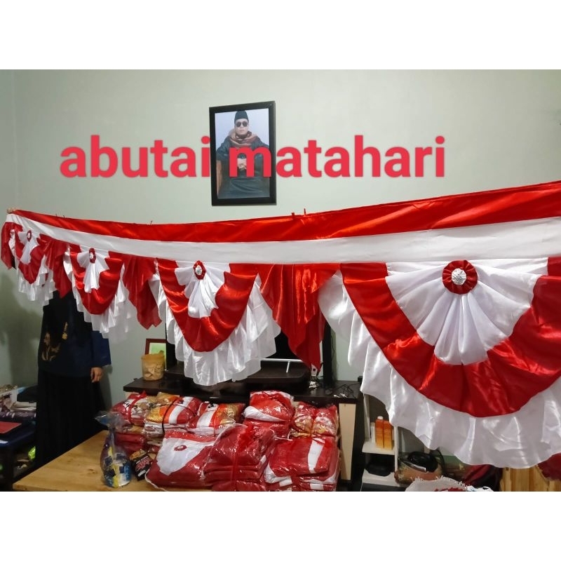 Jual Bendera backgraund merah putih motif | Shopee Indonesia