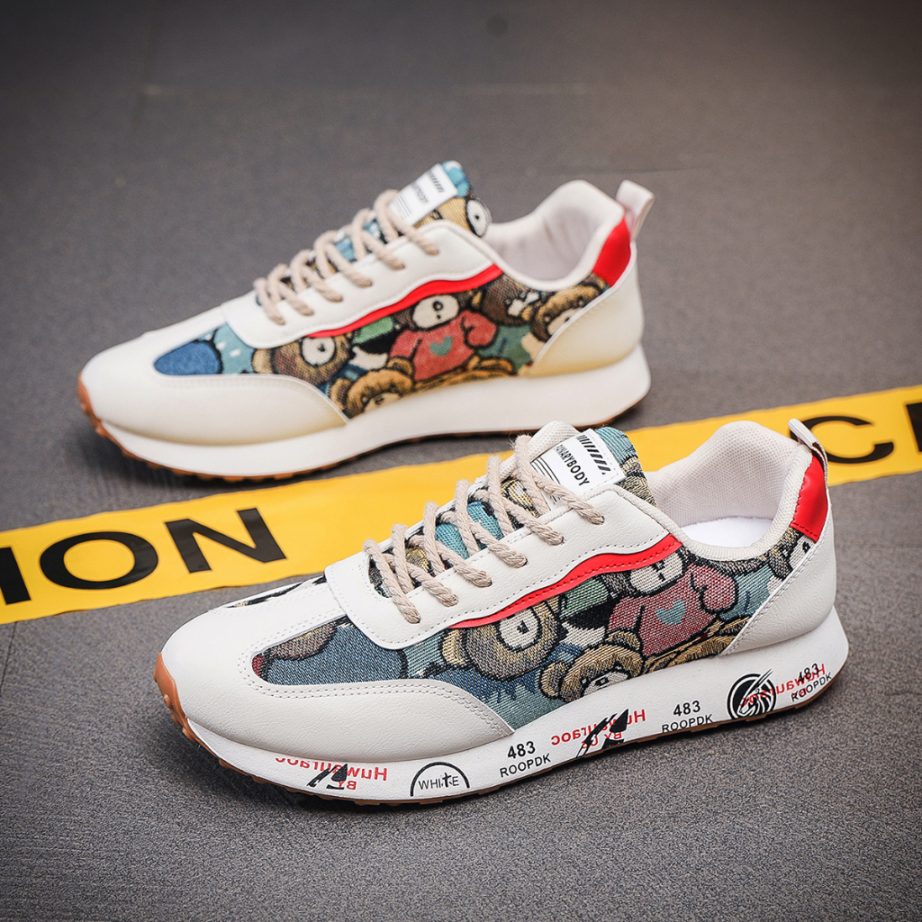 Jual Sneakers Pria Fashionable Trendy Sepatu Kece Cowok Motif Warna ...