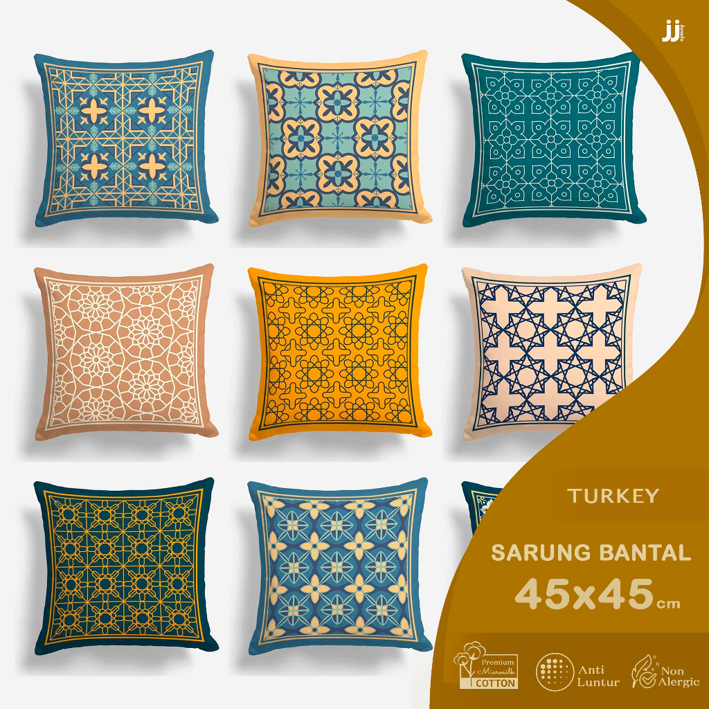 Jual SARUNG BANTAL SOFA PRINT MOTIF TURKISH MINIMALIS TURKEY TURKIYE ...