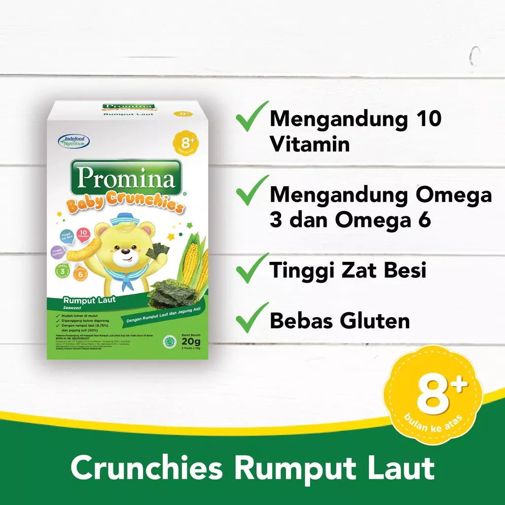 Jual Promina Baby Crunchies rasa Rumput Laut/ Krim Ayam Brokoli/ Keju ...