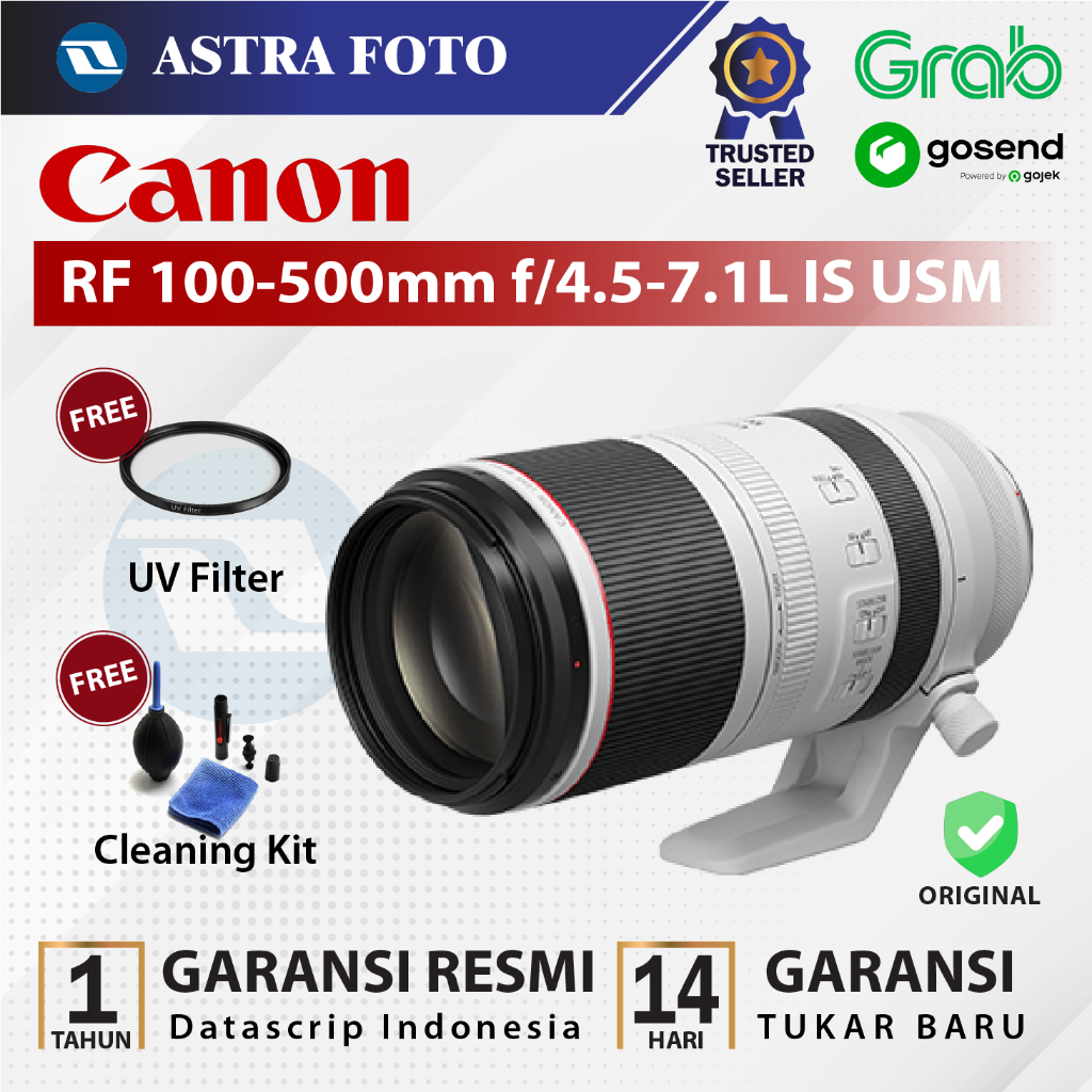 Jual Canon RF 100-500mm f/4.5-7.1L IS USM Lens Lensa 100-500 mm f 4.5-7 ...