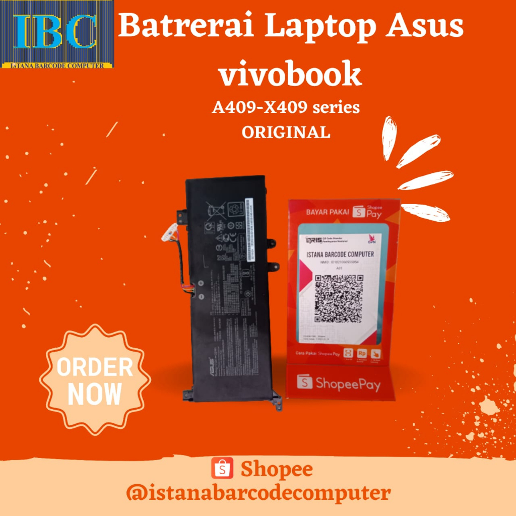 Jual Baterai Laptop Asus Vivobook A409-X409 Series ORIGINAL | Shopee Indonesia