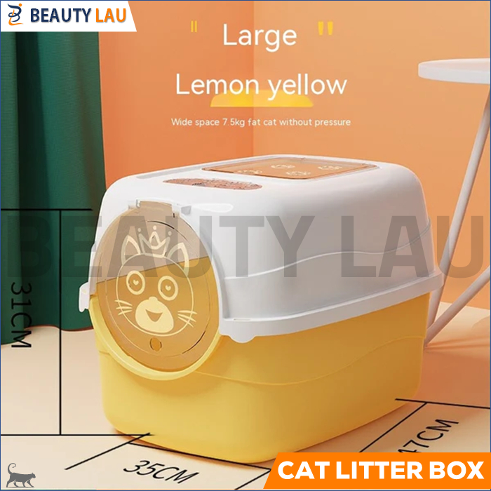 Jual CAT LITTER BOX KUCING TERTUTUP JUMBO TEMPAT PUP POOP KUCING LITER ...