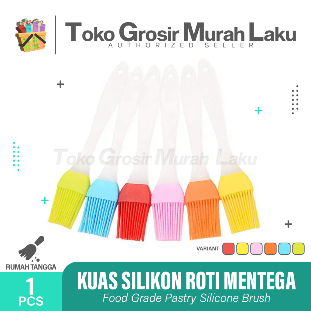 Jual Kuas Roti Barbeque silikon food brush silicone cake 16.5 X 3 CM ...