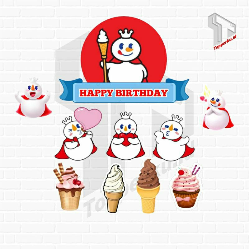 Jual TOPPER CAKE MIXUE ICE CREAM ULANG TAHUN | Shopee Indonesia