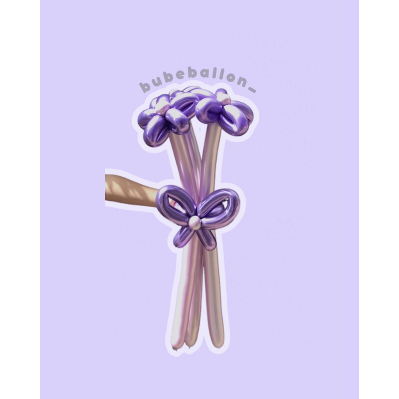 Jual (1JAMJADI)BOUQUET/BUKET/BUCKET BUNGA BALON TANGKAI PANJANG CANTIK ...