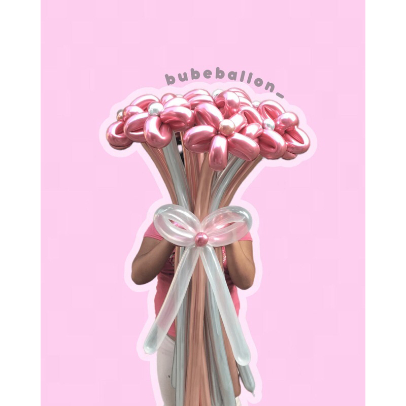 Jual (1JAMJADI)BOUQUET/BUKET/BUCKET BUNGA BALON TANGKAI PANJANG CANTIK ...