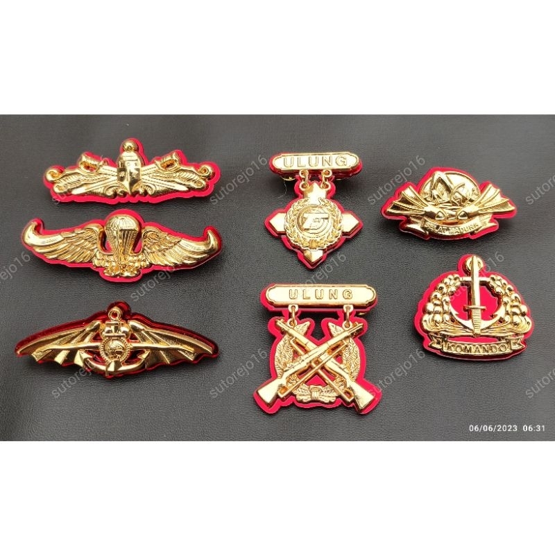 Jual brivet brevet brefet wings pin pdh pdu tni al latar mika akrilik ...