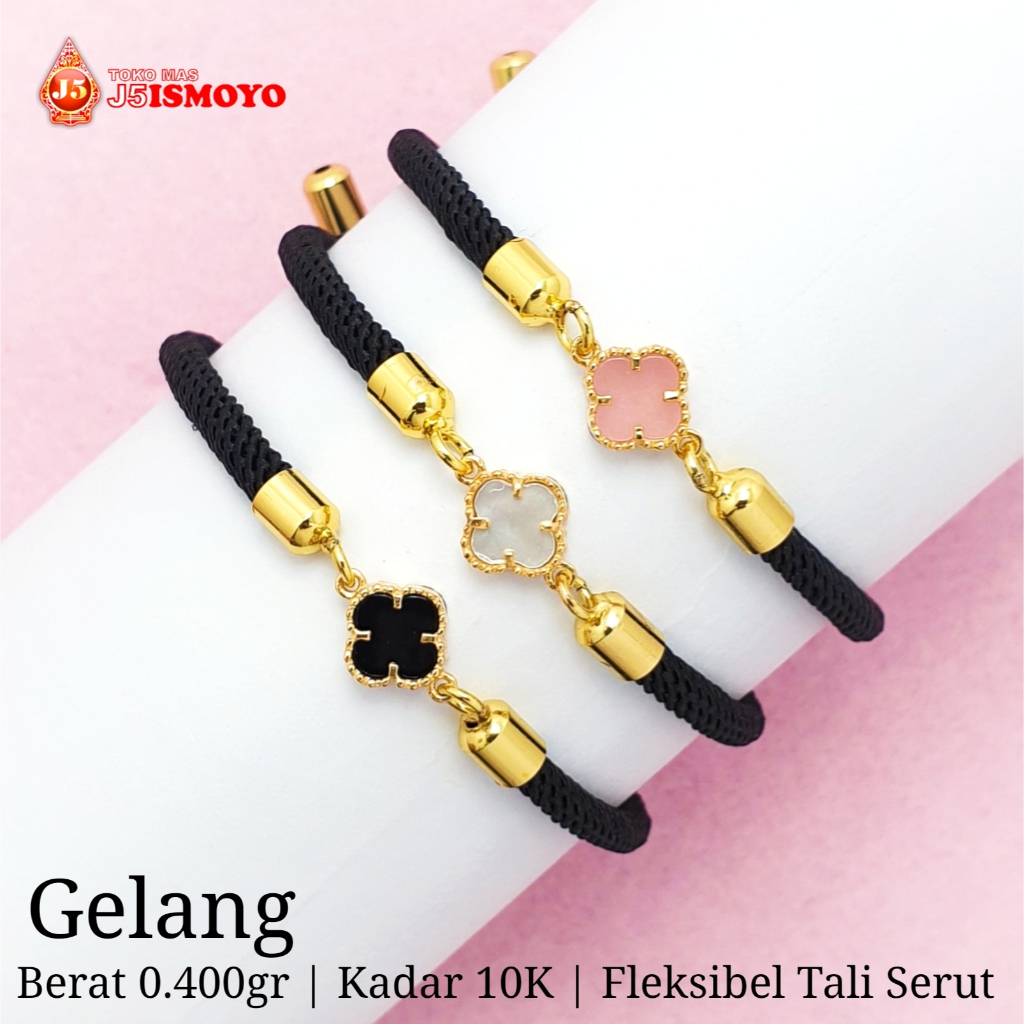 Jual Gelang Emas Tali Jessie Clover J5 Ismoyo | Shopee Indonesia