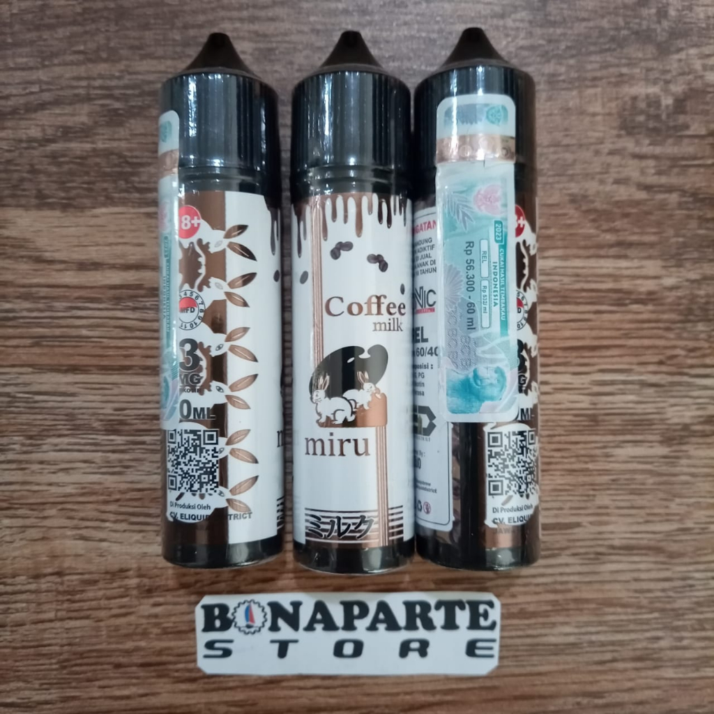 Jual Liquid Miru Coffee Milk 3MG 60ML by Jozojo Brewery Cukai 2023 ...