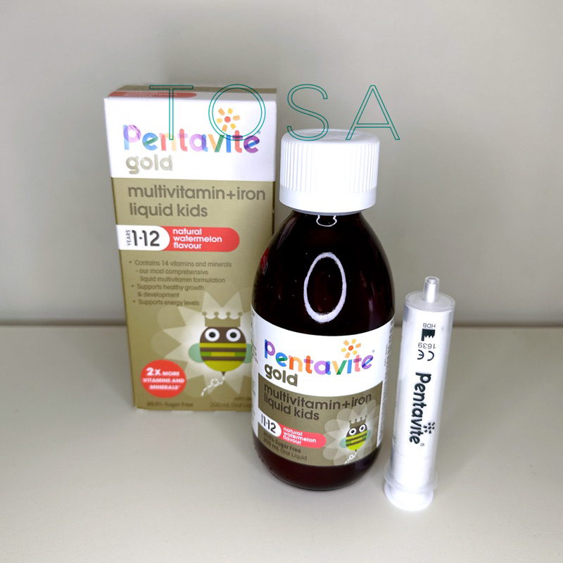 Jual Pentavite Gold Multivitamin Iron Liquid Kids 200ml | Shopee Indonesia
