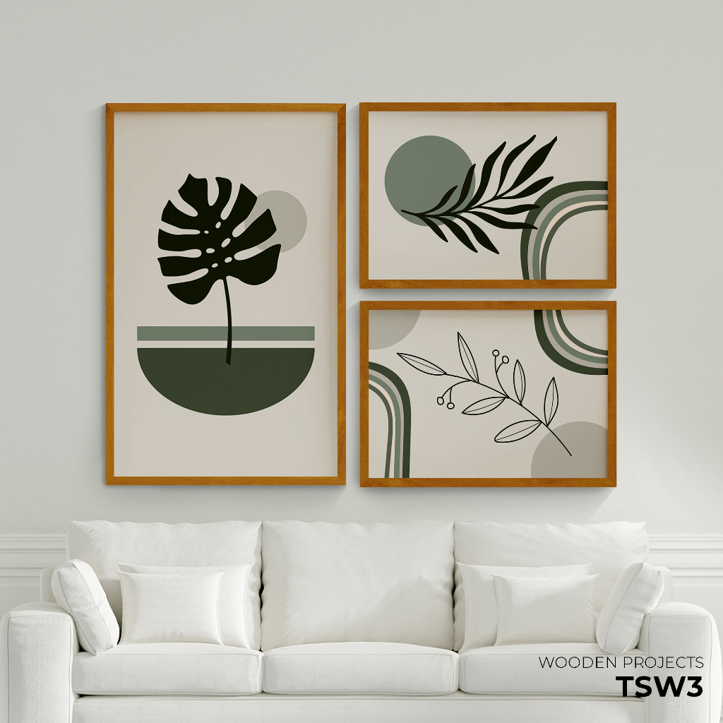 Jual Wooden Projects Set Hiasan Dinding Premium Frame Kayu Minimalis ...