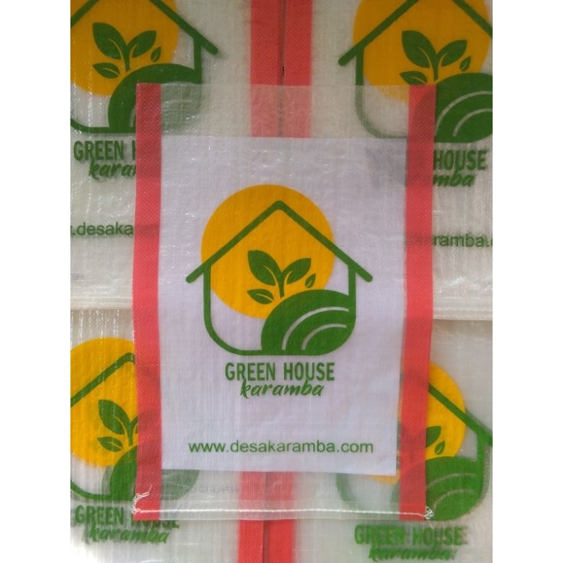 Jual karung beras 15kg, sablon 2 warna, desain bisa request, min order ...