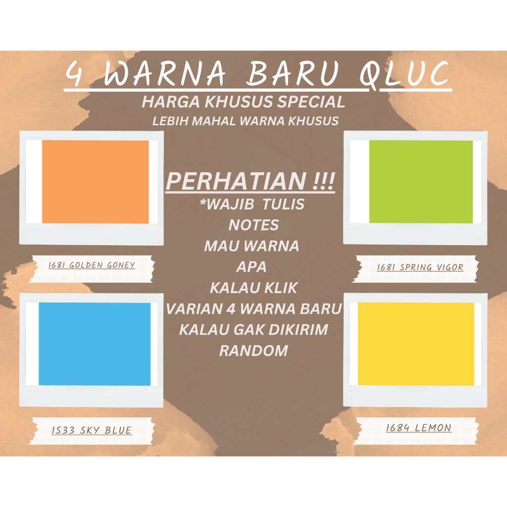 Jual CAT TEMBOK INTERIOR QLUC Q Luc Qiluc Cat Tembok Warna Nippon Paint ...