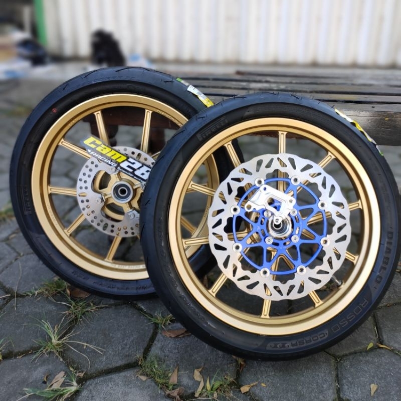 Jual Velg power gp daytona ninja r rr ss 160 185 gold blue black ...