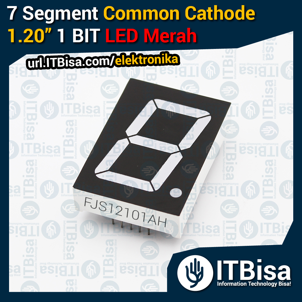 Jual ITBisa - 7 Segment Common Cathode (CC) 1.2 Inch LED Merah 1 Digit ...