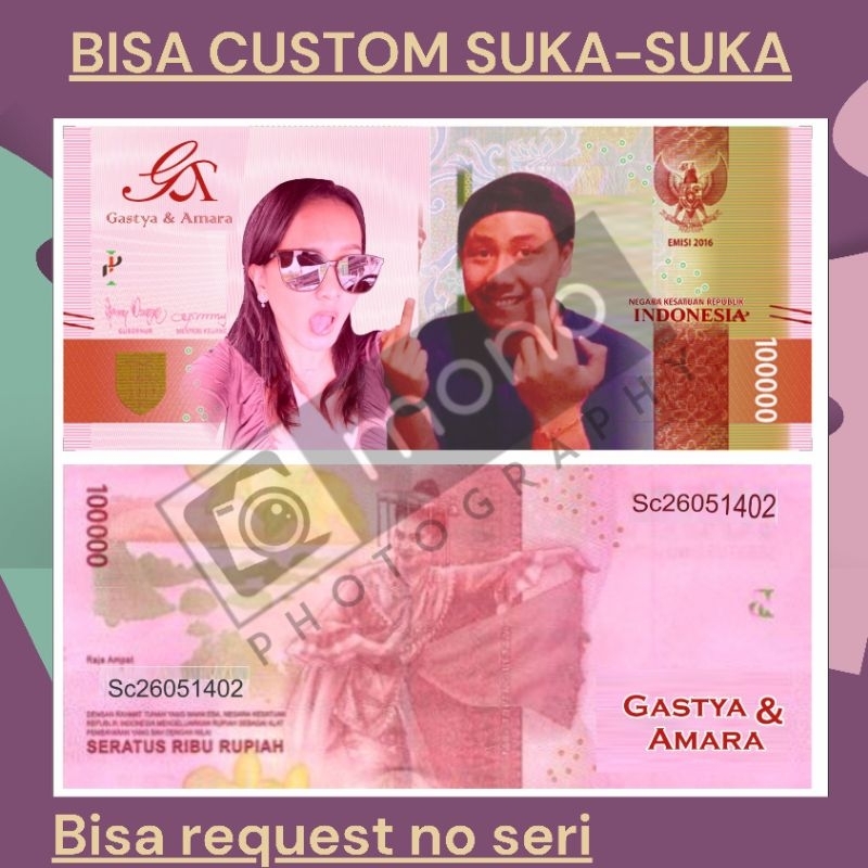 Jual STIKER / NON UKURAN UANG KERTAS - WATERPROOF DIKIRIM 3-4 Hari ...