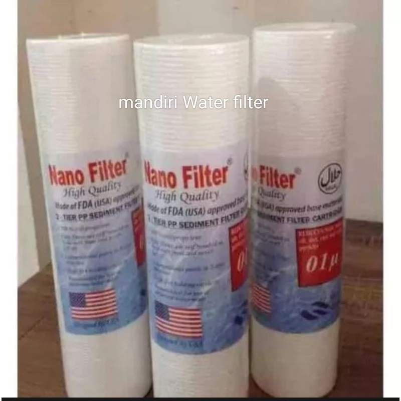 Jual filter air/ nano filter/ spon sedimen 10 inci 01micron isi 10 pcs ...