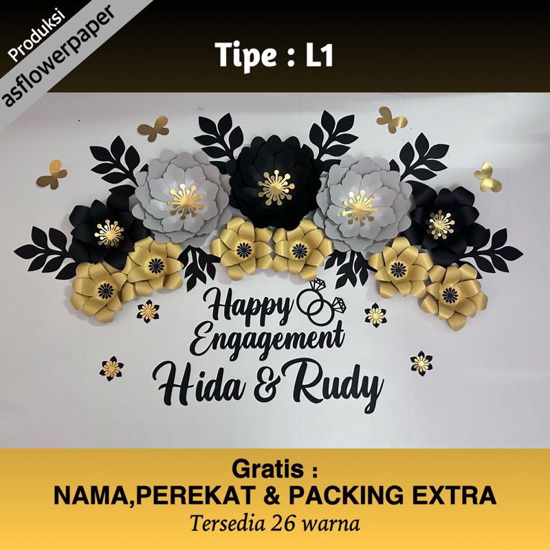 Jual Paper Flower Lamaran Engagement Wedding Khitan dekorasi bunga ...