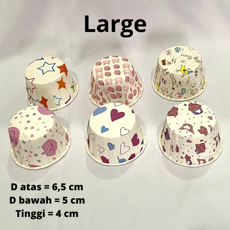 Jual Paper Cup Cake/ Moma Cup/Muffin Cup Curling Large 100 pcs | Shopee ...