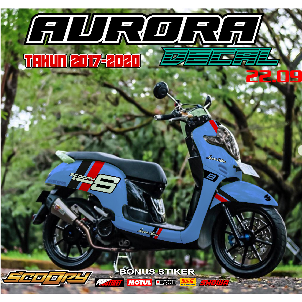 Jual (COD)Decal Dekal Sticker Stiker Striping scoopy SCOOPY TERBARU ...