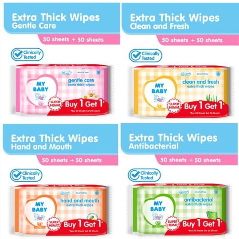 Jual tissue basah my baby buy 1 get 1 50+50 lbr beli satu gratis satu ...