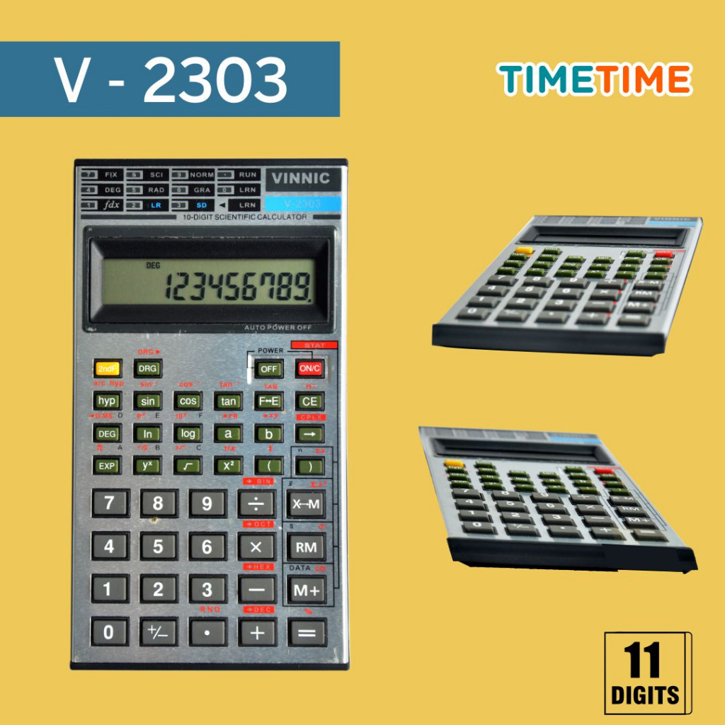 Jual Kalkulator Sekolah Scientific Vinnic 2303 Calculator Ilmiah Ujian Sin Cos Tan kalkulator 11 ...