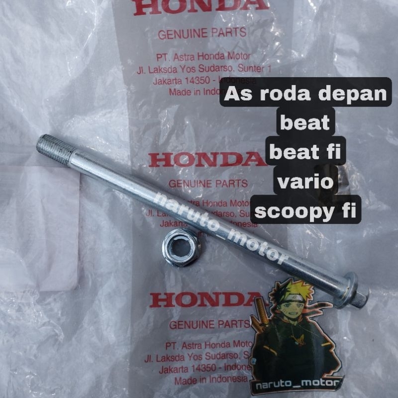 Jual as roda depan honda beat/beat fi/vario/scoopy/vario 125 vario 150 ...
