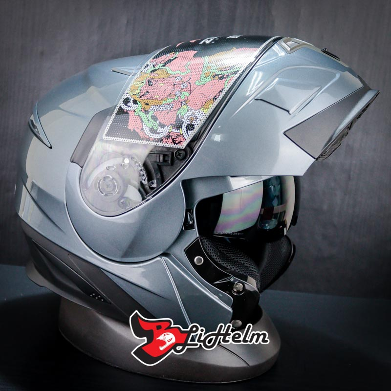 Jual HELM ZEUS ZS 3020 SOLID TITANIUM | ZS3020 MODULAR | FULL FACE ...
