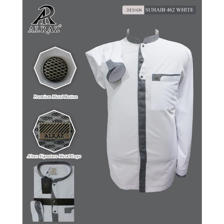 Jual KOKO ALRAZ KHUSUS SERI PUTIH LENGAN PANJANG MANSET KODE 462A ...