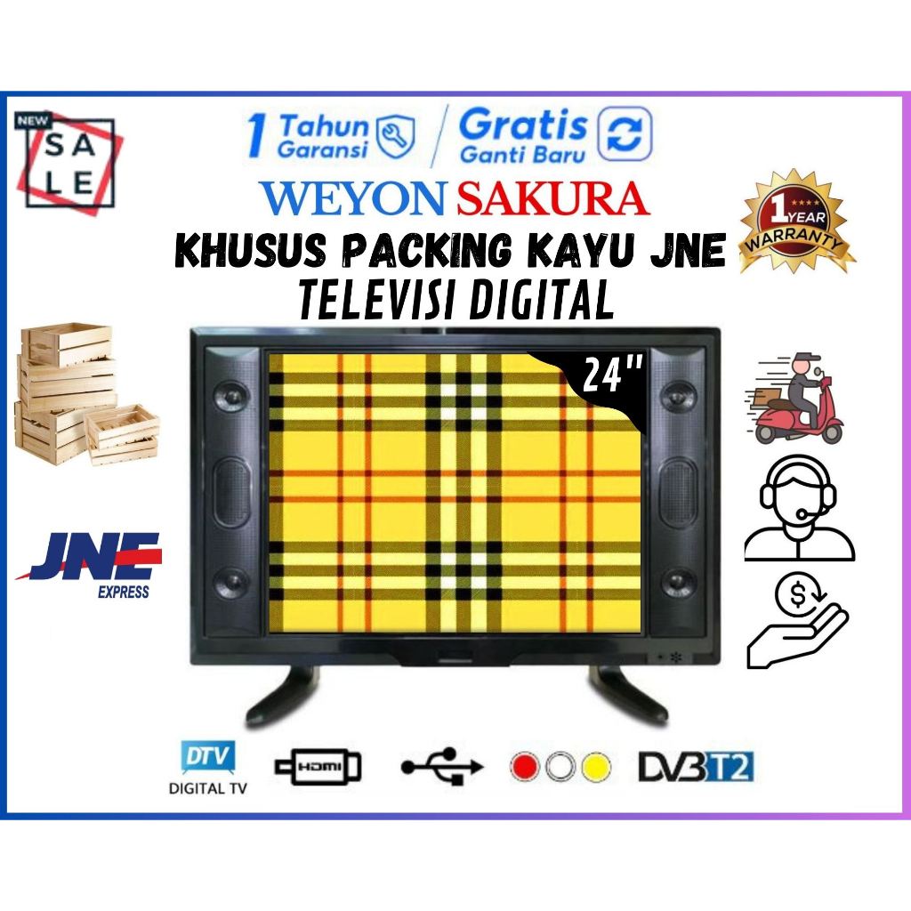 Jual PACKING KAYU - WEYON TV LED 24 INCH DIGITAL FULL HD Garansi 1 ...