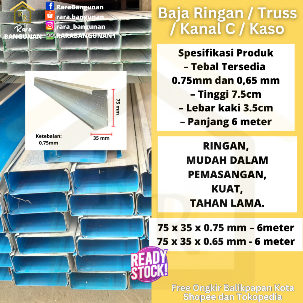 Jual KASO BAJA RINGAN/ KANAL C KASO | Shopee Indonesia