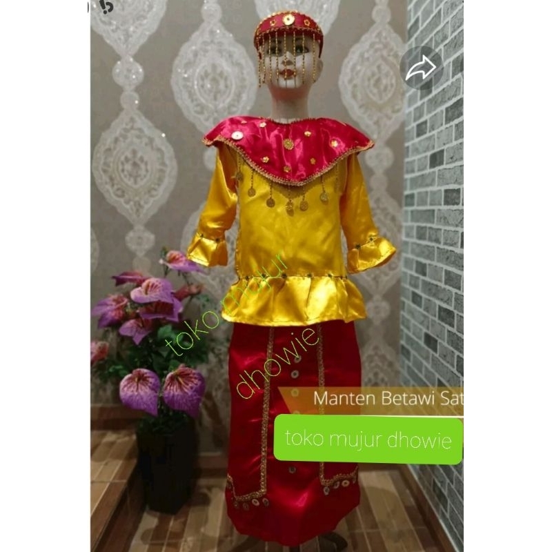 Jual Baju Adat Betawi / kostum tari betawi / baju sunat betawi / baju ...