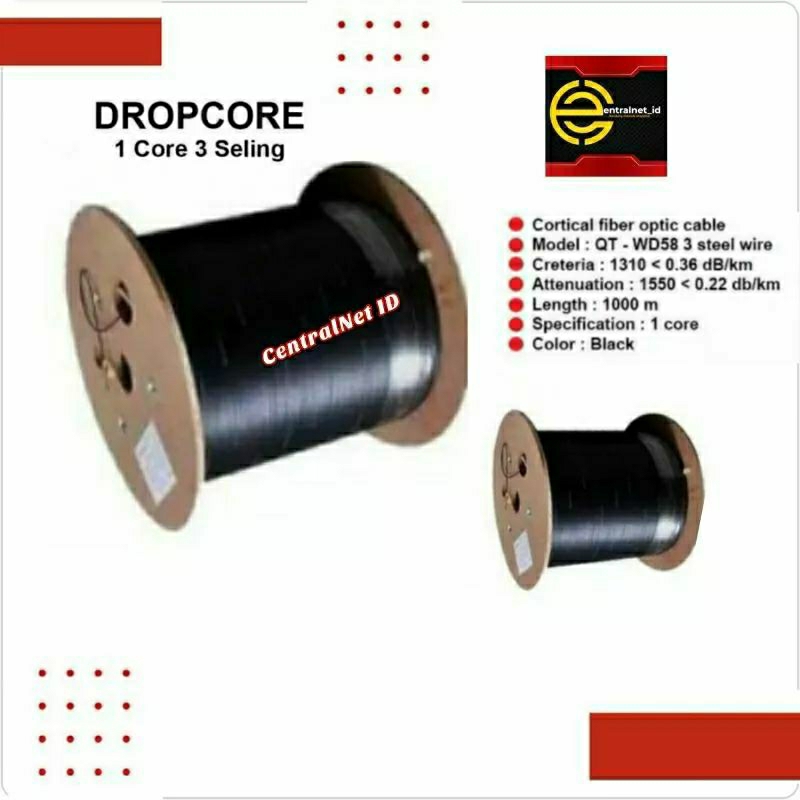 Jual Kabel FO/Dropcore 1 Core 3 Seling Merk Random 1000 Meter | Shopee ...