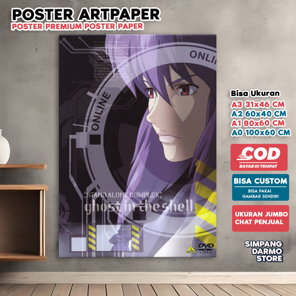 Jual Poster Anime Ghost In Shell Kualitas HD dan Bisa Custom untuk ...