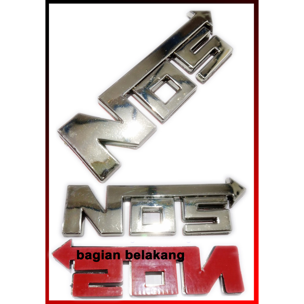 Jual Emblem Logo Mobil Motor Sport Nos Chrome Bahan Plastik Model ...