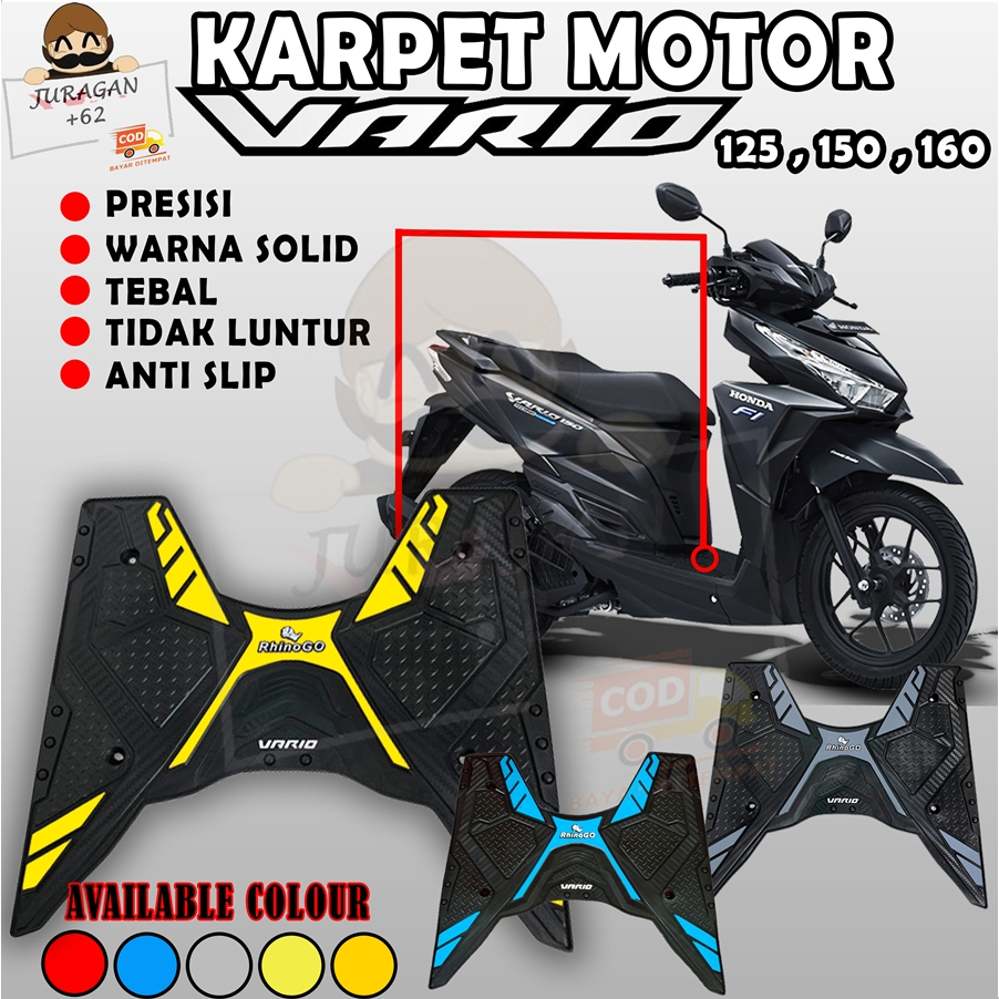 Jual KARPET VARIO 125 150 160 ABS CBS ISS OLD NEW LED BORDES PIJAKAN ALAS KAKI HONDA KARET ANTI ...