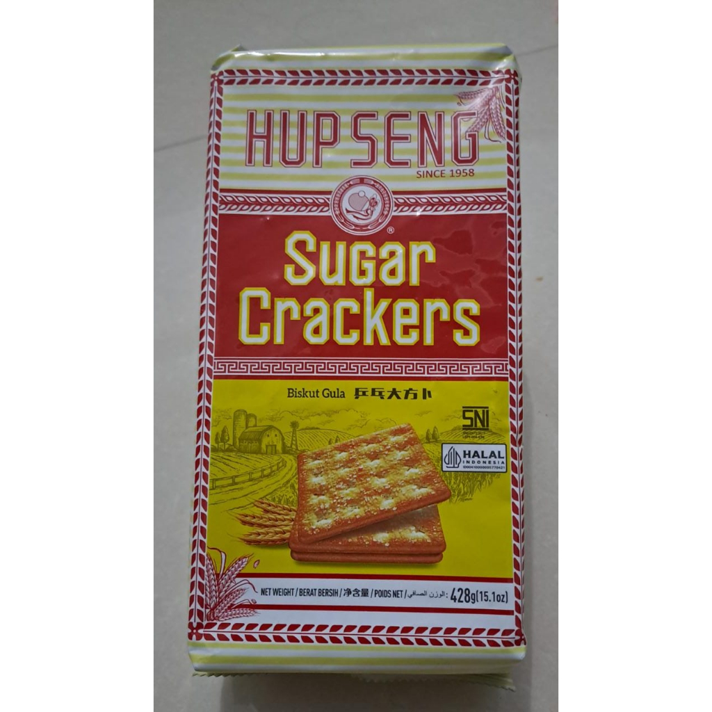 Jual Roti Kering Biskuit HUP SENG Crackers Sugar Manis 428GR Malaysia ...
