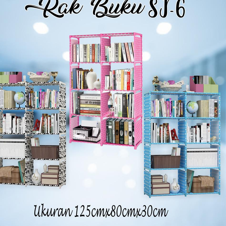 Jual Rak Buku 2 X 5 sisi, Rak Susun, Lemari Buku, Rak Serbaguna Ukuran ...