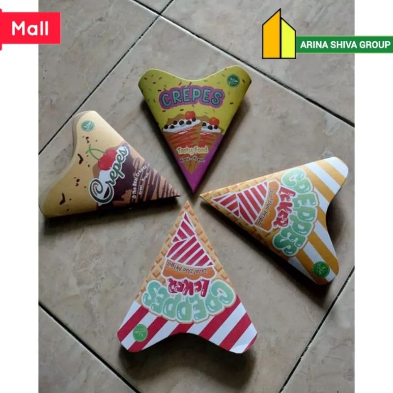 Jual 100 LEMBAR KEMASAN CREPES 3D PAPER CRAFT | KERTAS LEKER CRISPY ...
