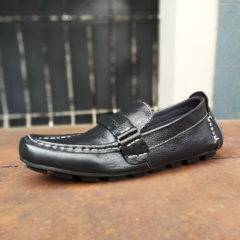 Jual COD-Sepatu Pansus Pria Model Knop Kulit Asli Mocasin Slip On Pria ...