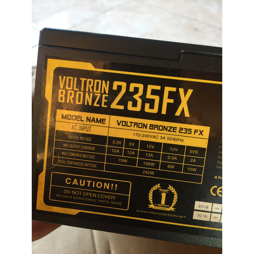 Jual PSU Power Suplay ARMAGEDDON Voltron Bronze 235FX | Shopee Indonesia