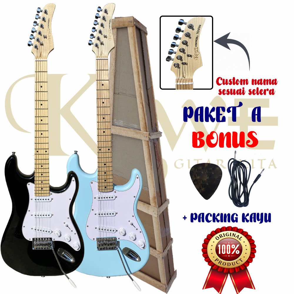 Jual Gitar Elektrik Original KOWE Stronger Free Packing kayu dan FREE ...