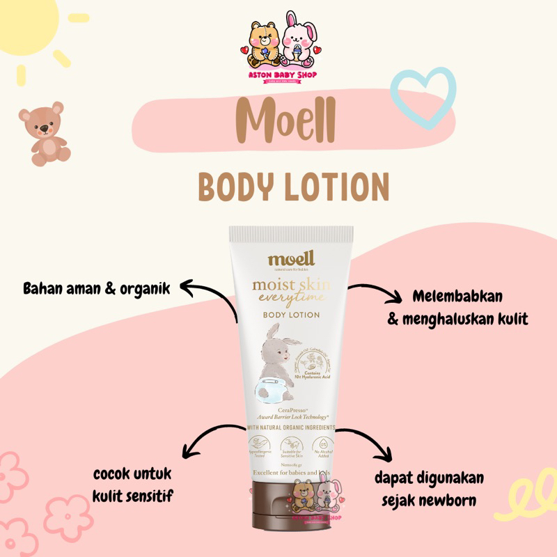 Jual Moell Body Lotion 185 gr Lotion Bayi & Anak | Shopee Indonesia